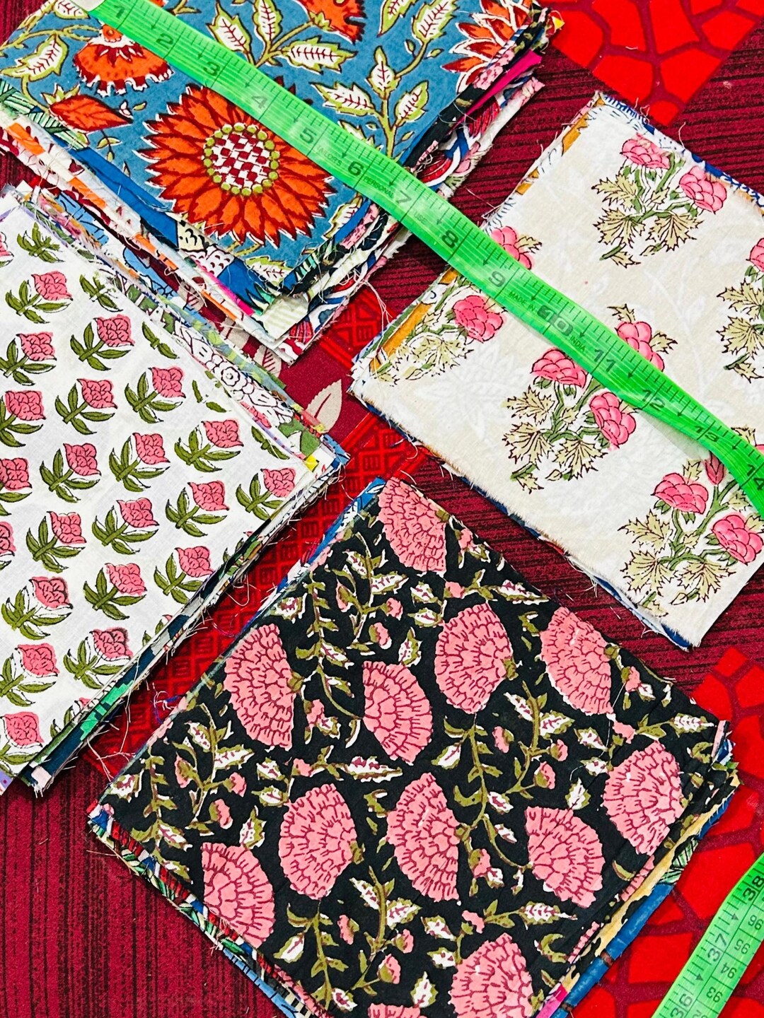 Fabric Scraps, 100% Cotton, Fabric Scrap Pack, Tiny to Medium Size Scraps, Sustainable Quilting ...