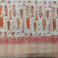 Hand Block Print Cotton Duvet Cover With 2 Pillows: Floral Design - Etsy
