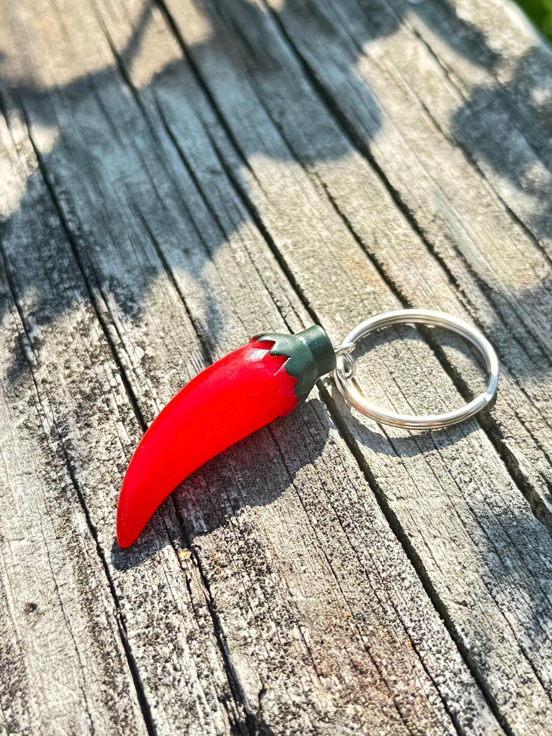 Chili Pepper Keychain Accessory - Etsy