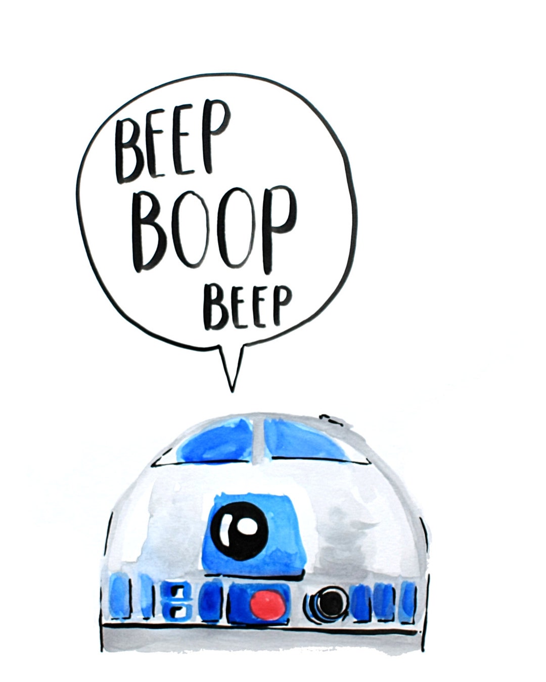 R2D2 Beep Boop Star Wars Print Instant Download - Etsy