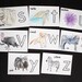 Animal Handwriting Practice Cards cursive Watercolor - Etsy