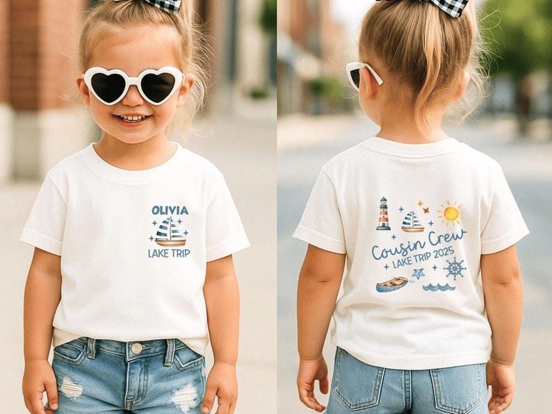 Custom Cousin Crew Lake Trip Shirt, Matching Family Vacation Tee, Kids ...