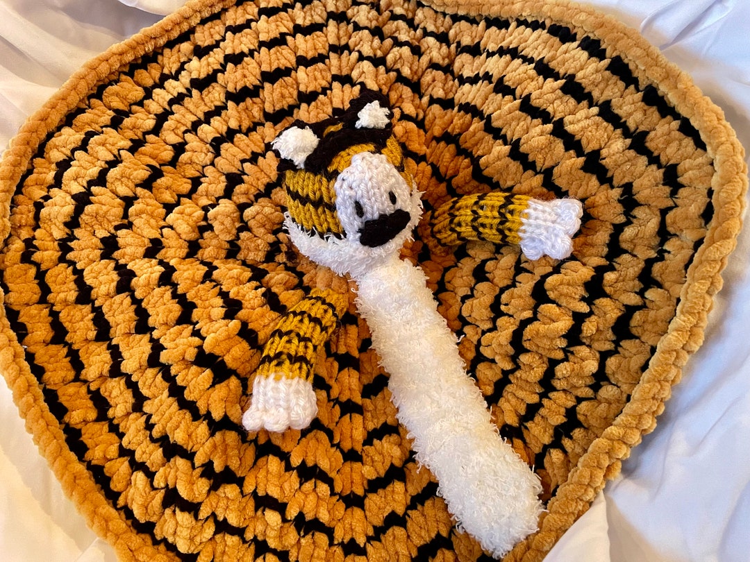 Hand Knit Tiger Lovey - Etsy