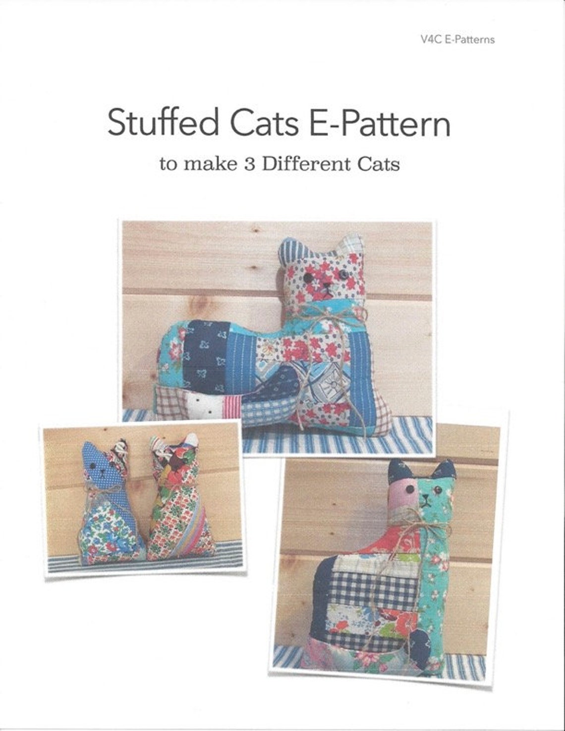 Stuffed Cat Patterns Download, Kitty Kitten Templates, Various Sizes ...