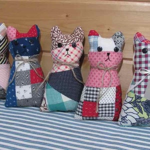 Stuffed Cat Patterns Download, Kitty Kitten Templates, Various Sizes ...