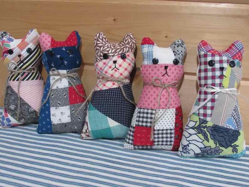 Stuffed Cat Patterns Download, Kitty Kitten Templates, Various Sizes ...
