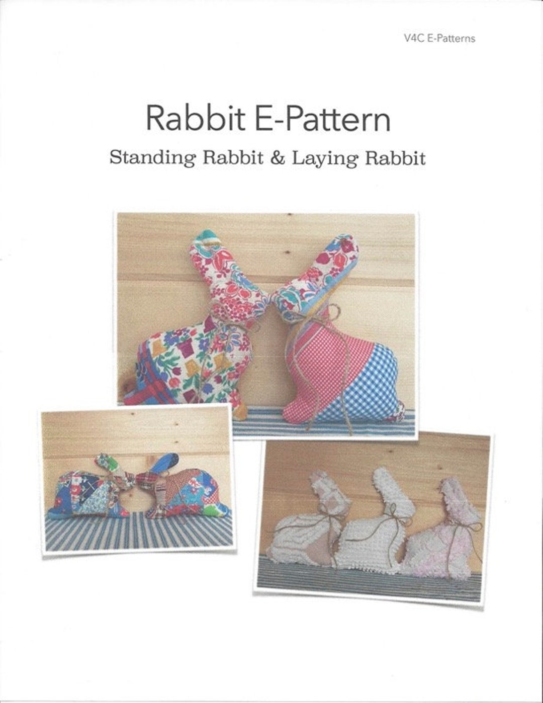 Stuffed Rabbit Patterns Download, Bunny Templates, Various Sizes and ...