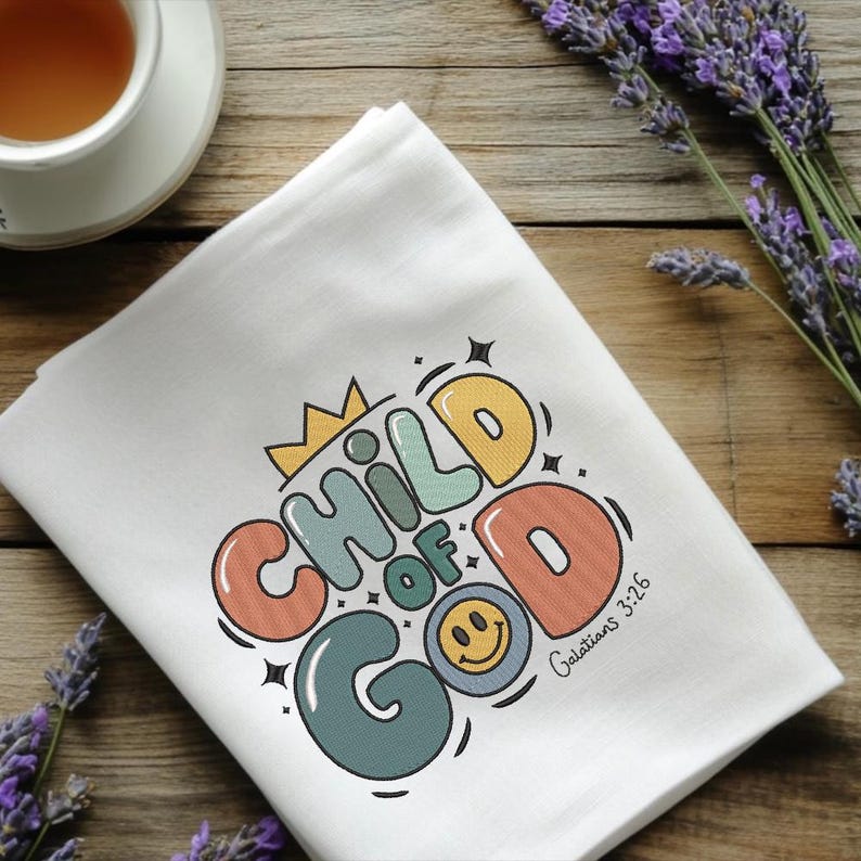 Child of God Embroidery Designs, Kids Christian, Cute Bible Verse, Boys ...