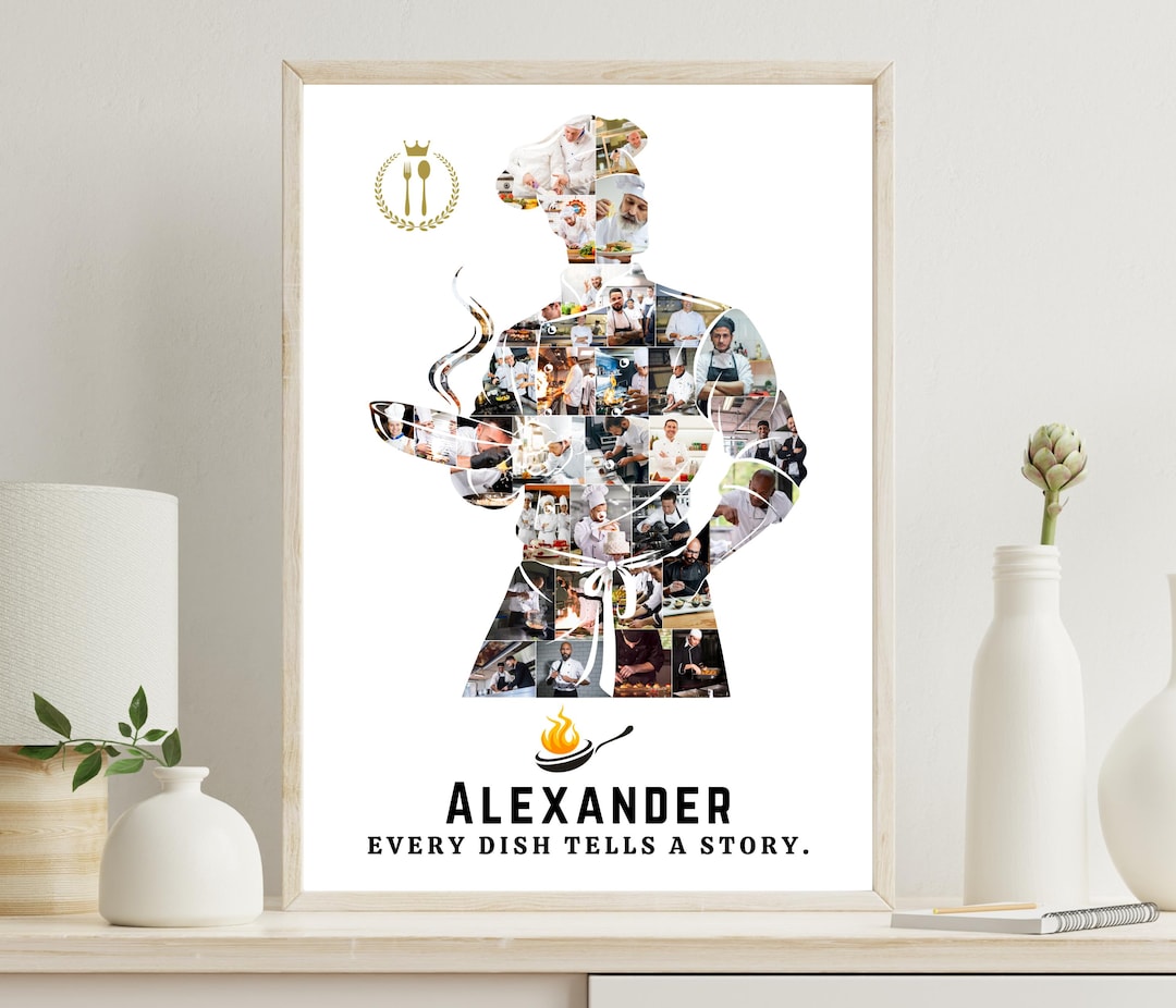 Chef Photo Collage Canva Template – Custom Cooking Poster ...