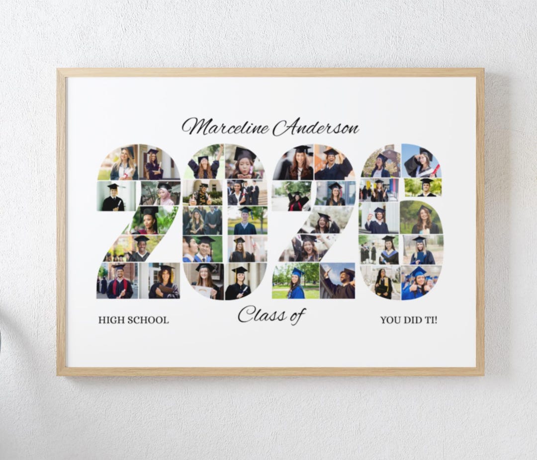 2026 Graduation Photo Collage – Custom Senior Keepsake – Personalized ...