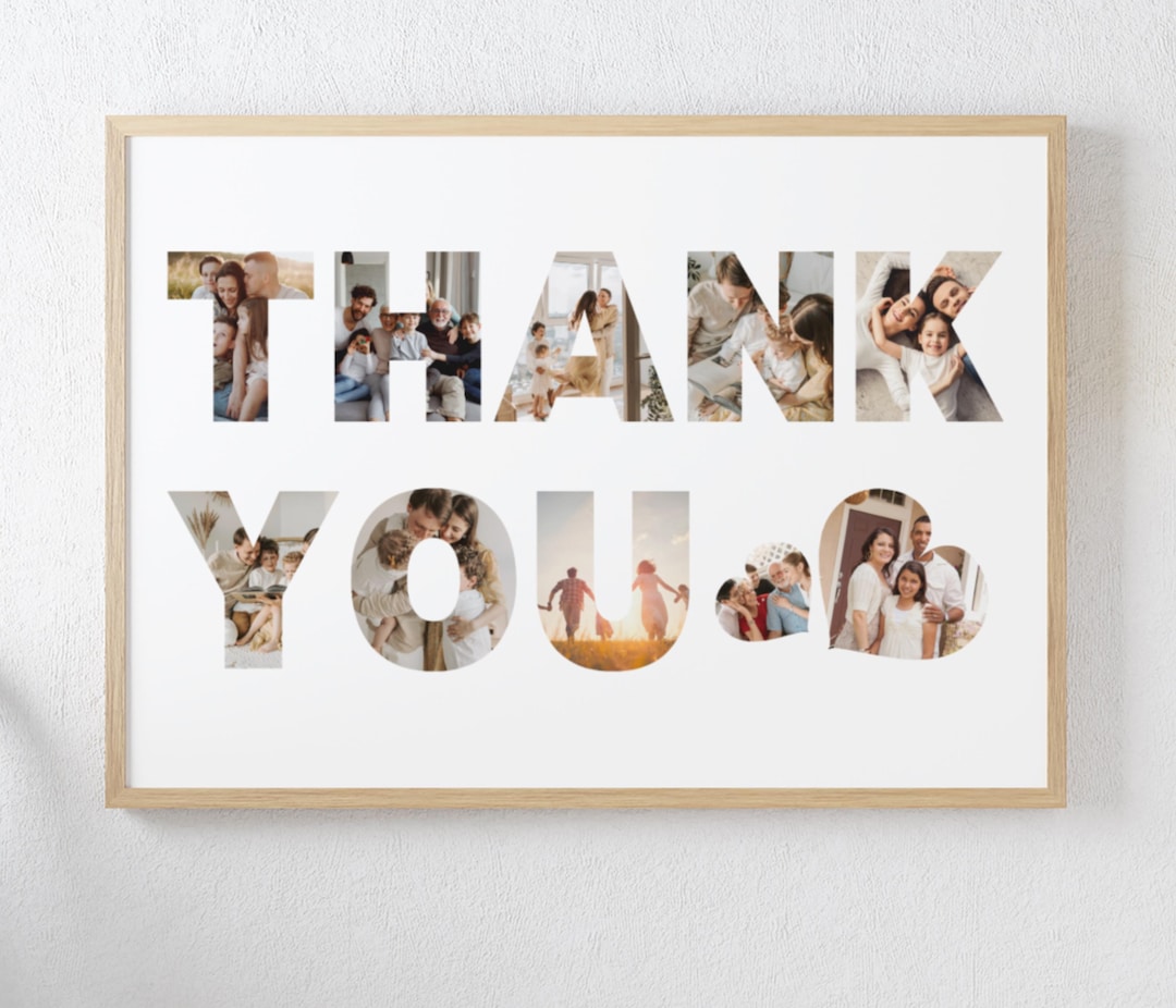 Thank You Photo Collage – Custom Photo Gift – Personalized Poster for ...
