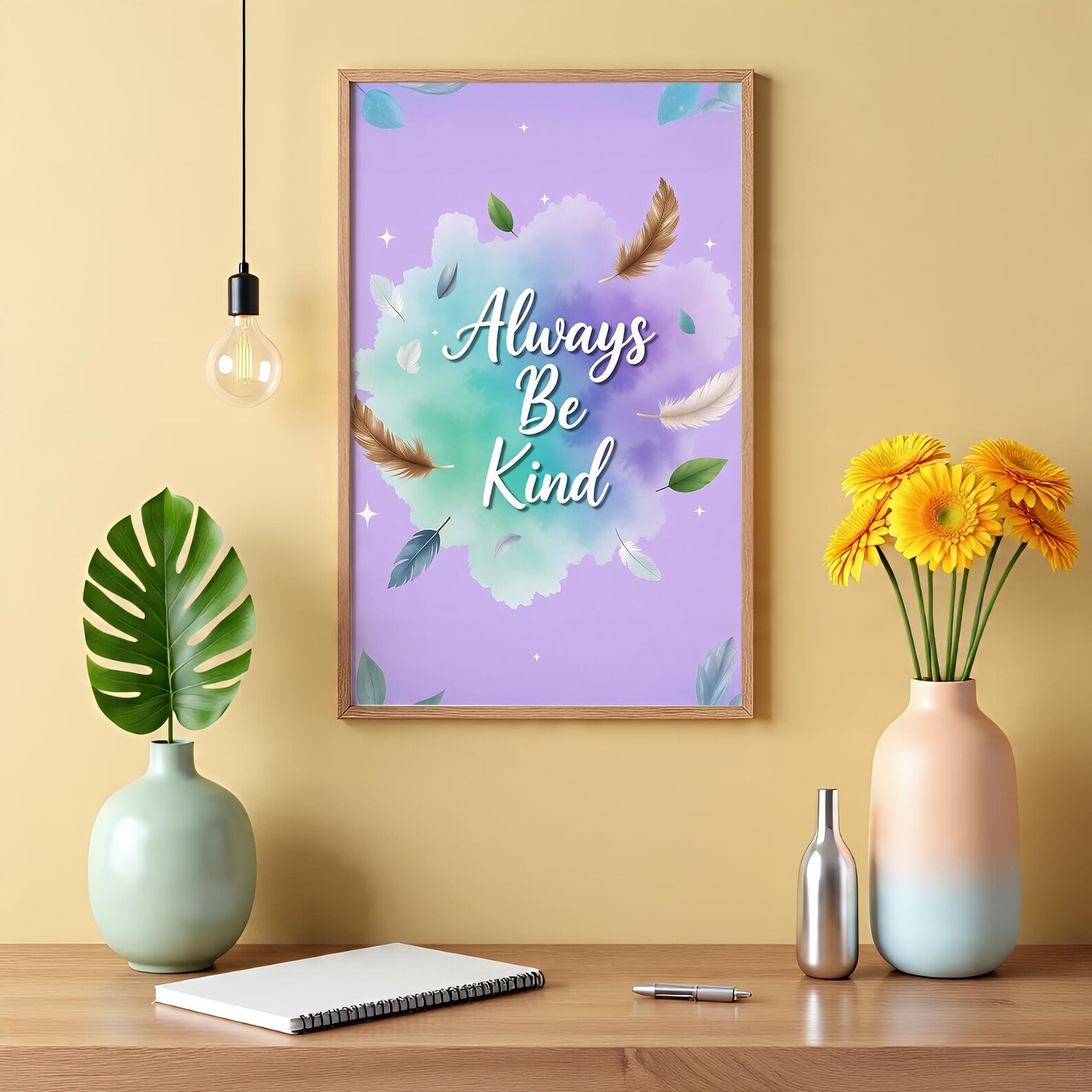 Buy Always Be Kind - Uplifting Watercolor Wall Art Print, Kindness ...
