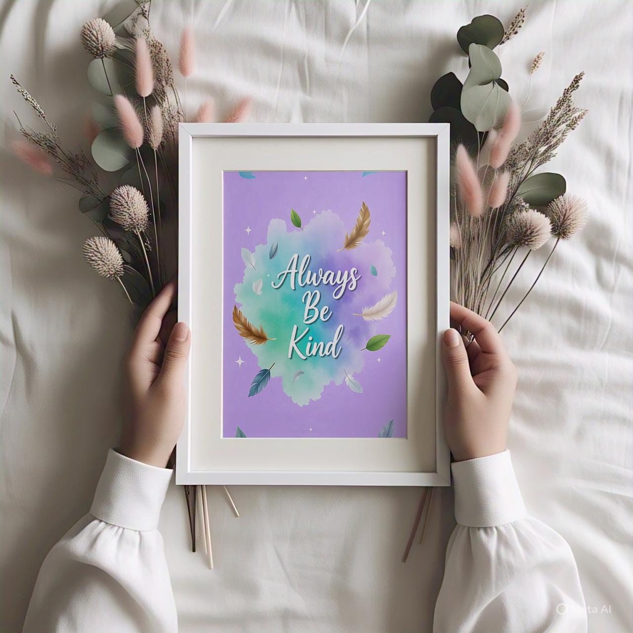 Buy Always Be Kind - Uplifting Watercolor Wall Art Print, Kindness ...