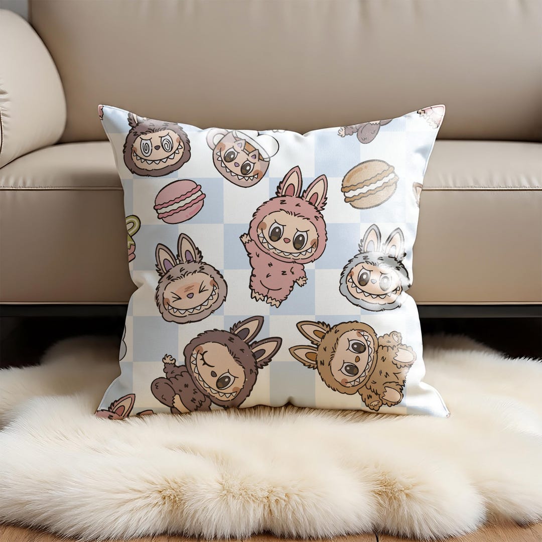 Kawaii Labubu Seamless Pattern: Repeat Pastel Digital Paper, Commercial ...