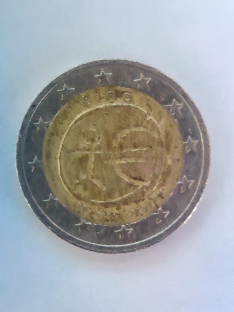 2 Euro Rare Stickman 1999 - 2009 Eire - Etsy