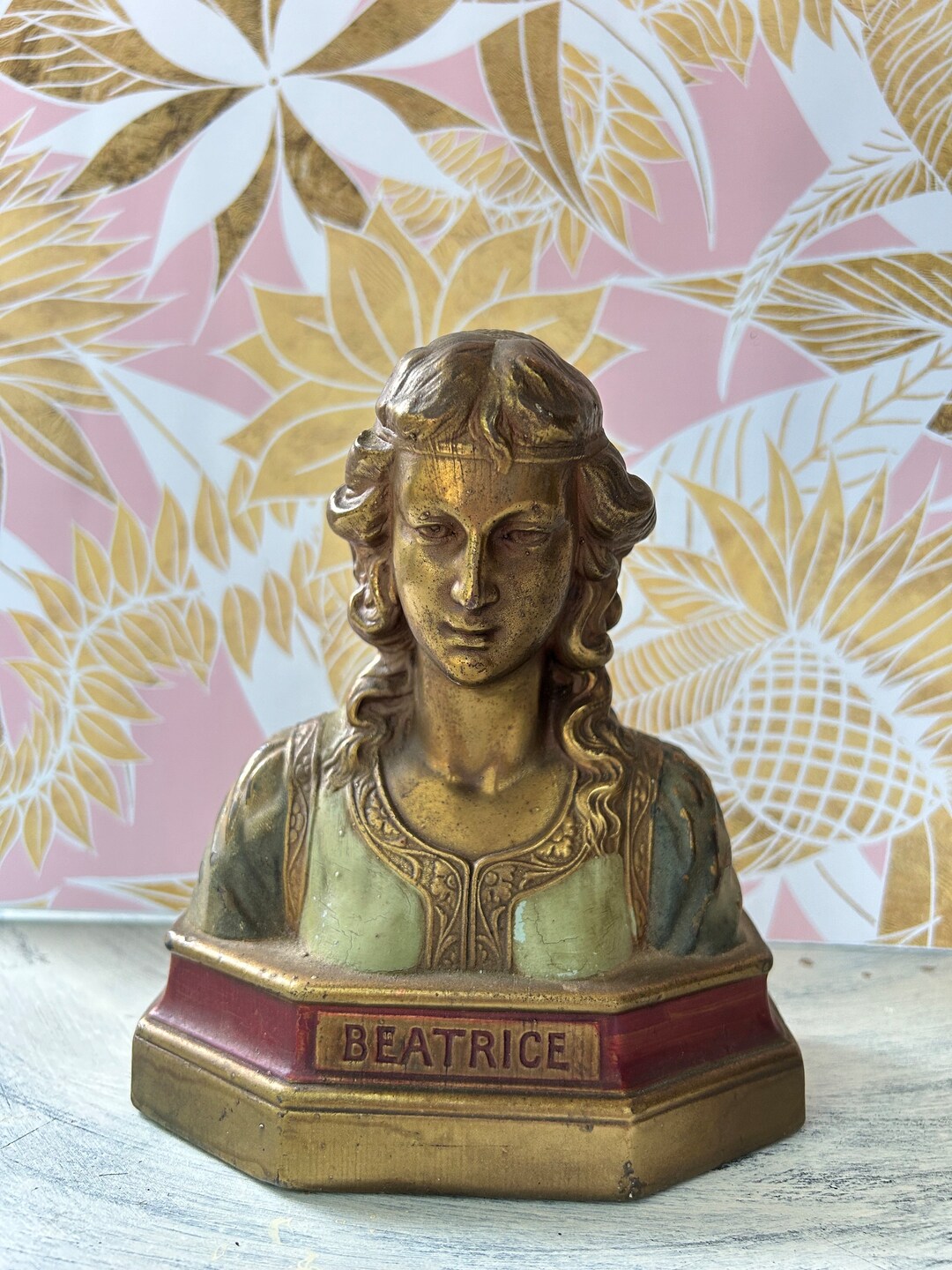 Solid Brass Bust Statue beatrice - Etsy