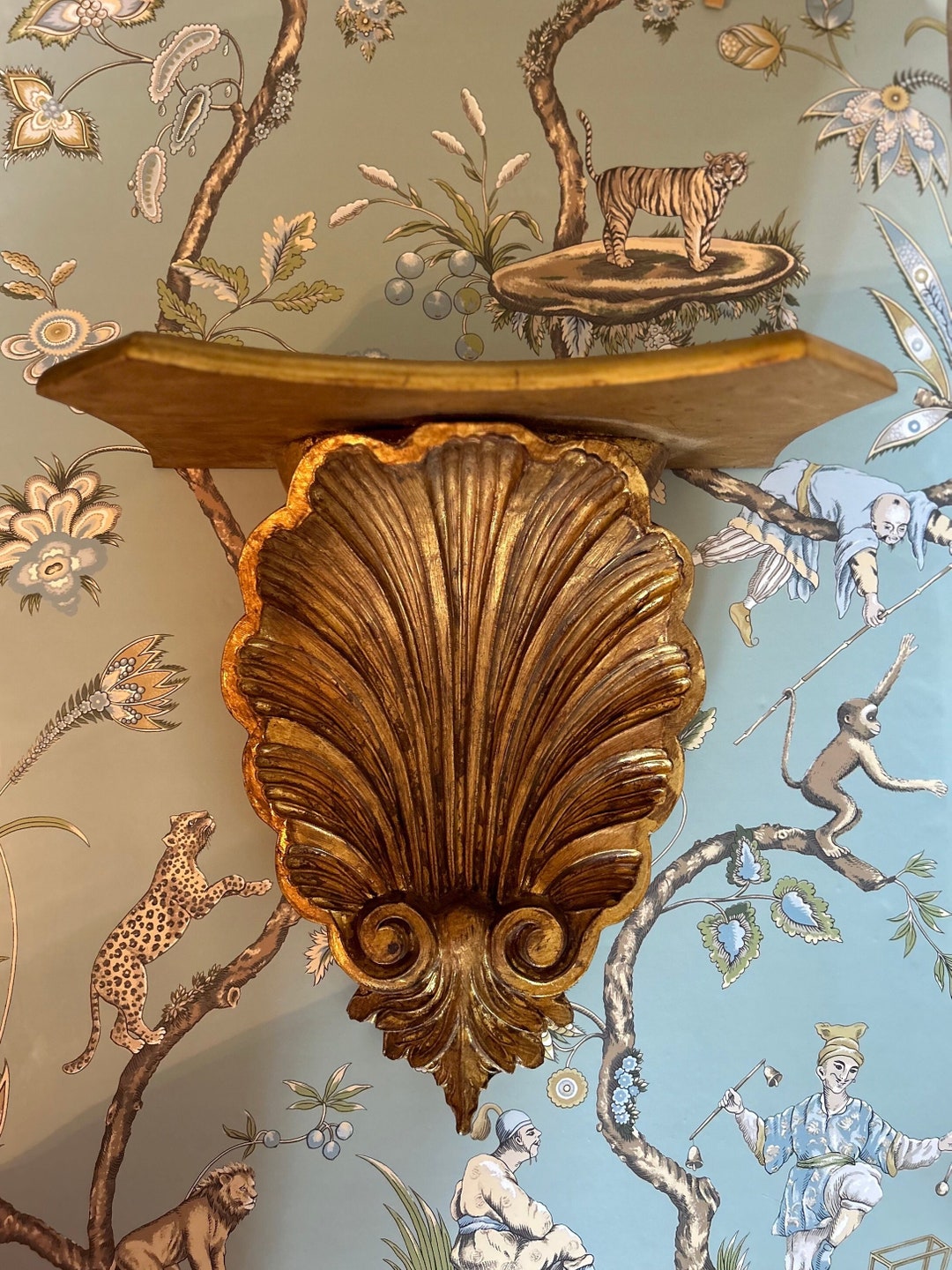 Large Florentine Shell Wall Wood Shelf 14 Made in Italy - Etsy