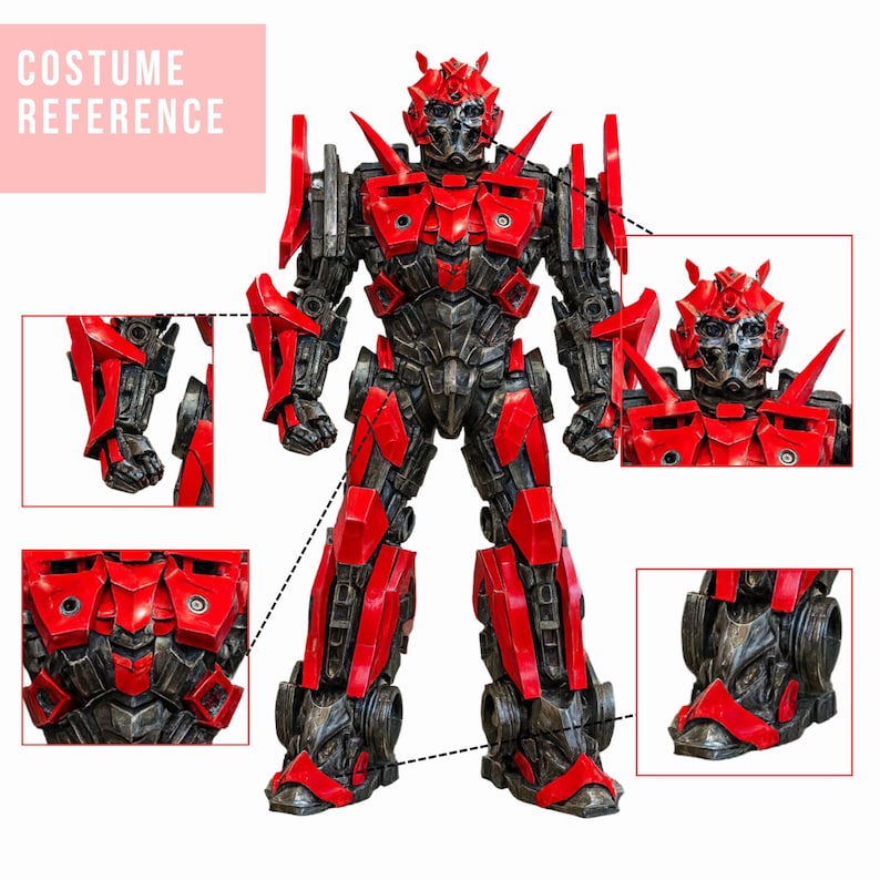 Red Mech Armor Robot Costume - Robotic Cosplay Suit for Adults - Etsy