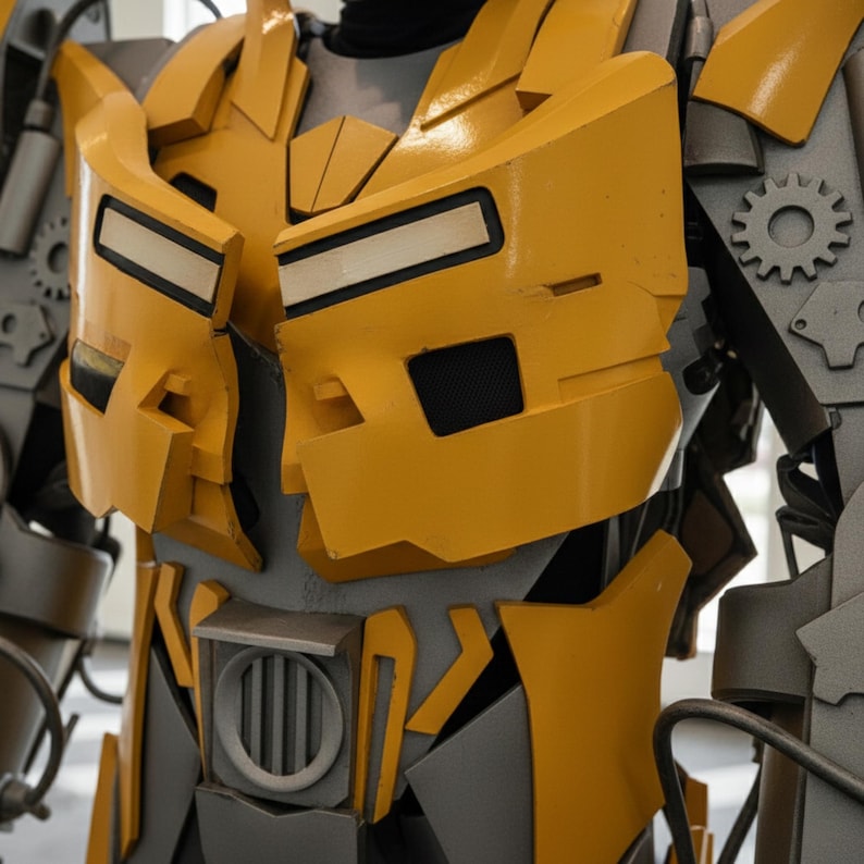 Yellow Mecha Robot Costume – Wearable EVA Foam Armor, Customizable ...