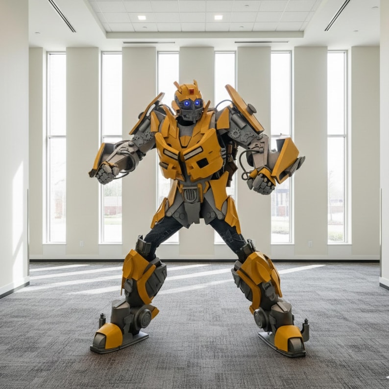 Yellow Mecha Robot Costume – Wearable EVA Foam Armor, Customizable ...