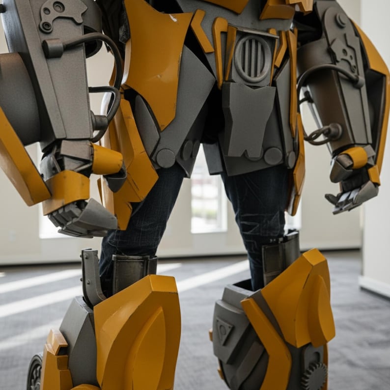 Yellow Mecha Robot Costume – Wearable EVA Foam Armor, Customizable ...