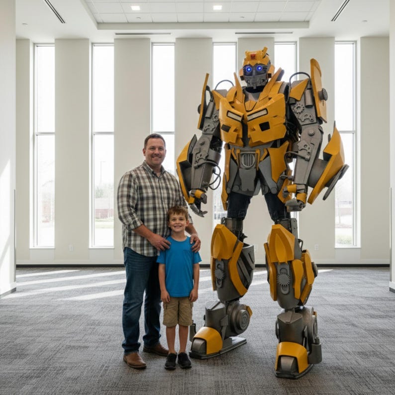 Yellow Mecha Robot Costume – Wearable EVA Foam Armor, Customizable ...