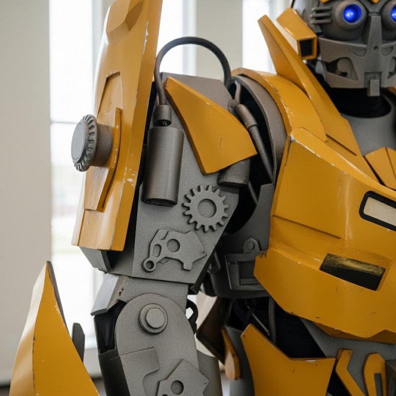 Yellow Mecha Robot Costume – Wearable EVA Foam Armor, Customizable ...