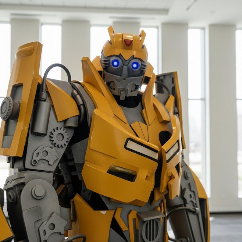 Yellow Mecha Robot Costume – Wearable EVA Foam Armor, Customizable ...