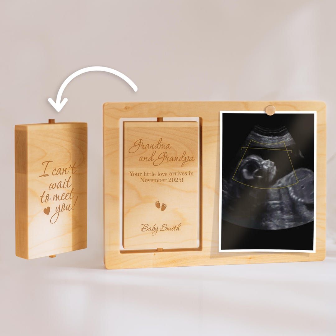 Announcing Pregnancy to Parents. Frame With Double-sided Engraving ...