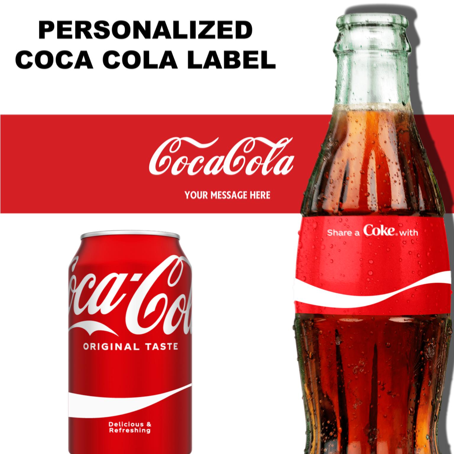 Digital Personalized Coca-cola Label Sticker, Coke Can Bottle for Happy ...