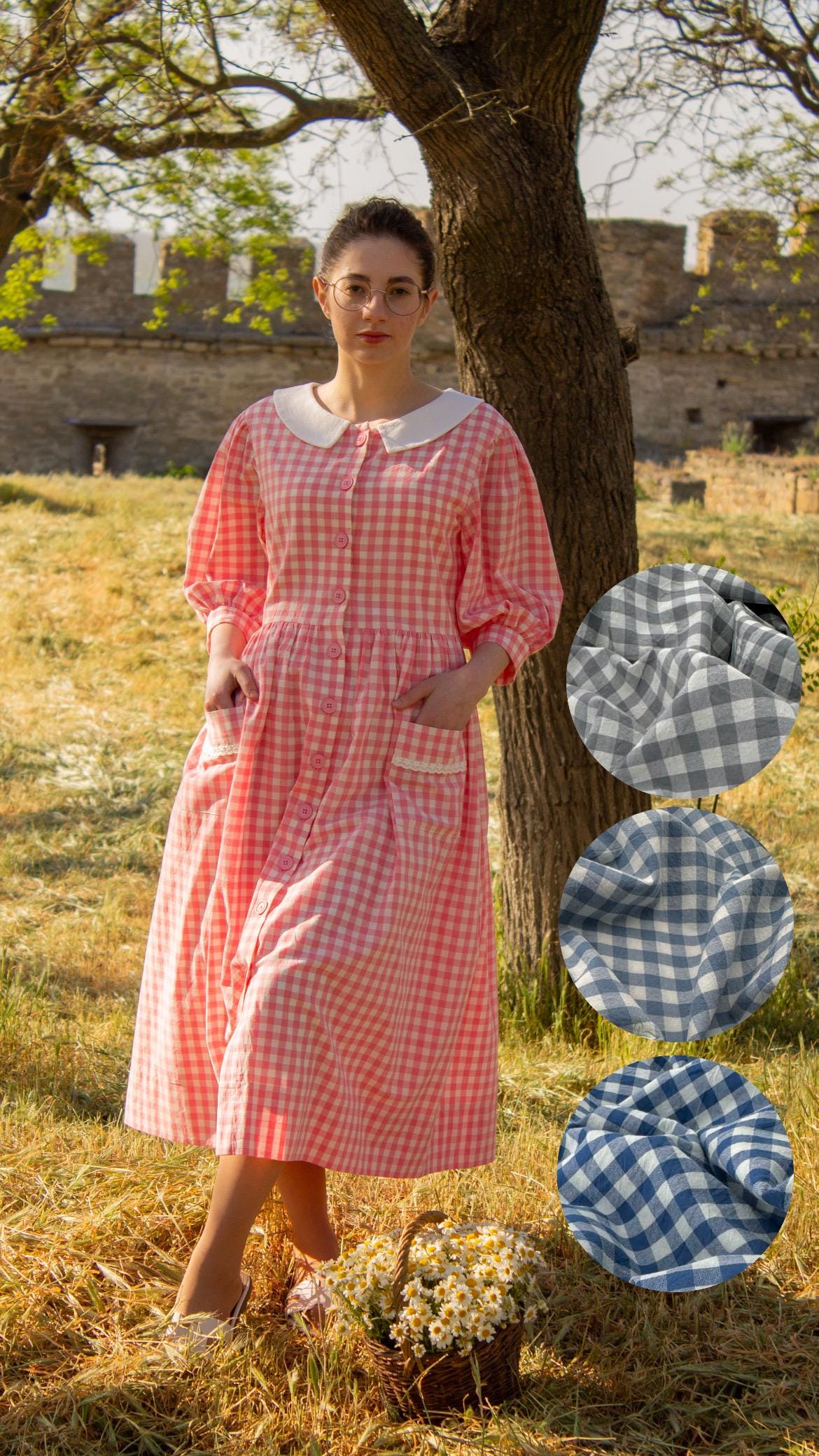 Milkmaid Cottagecore Dress, House Cotton Dress, Modest Cottagecore ...