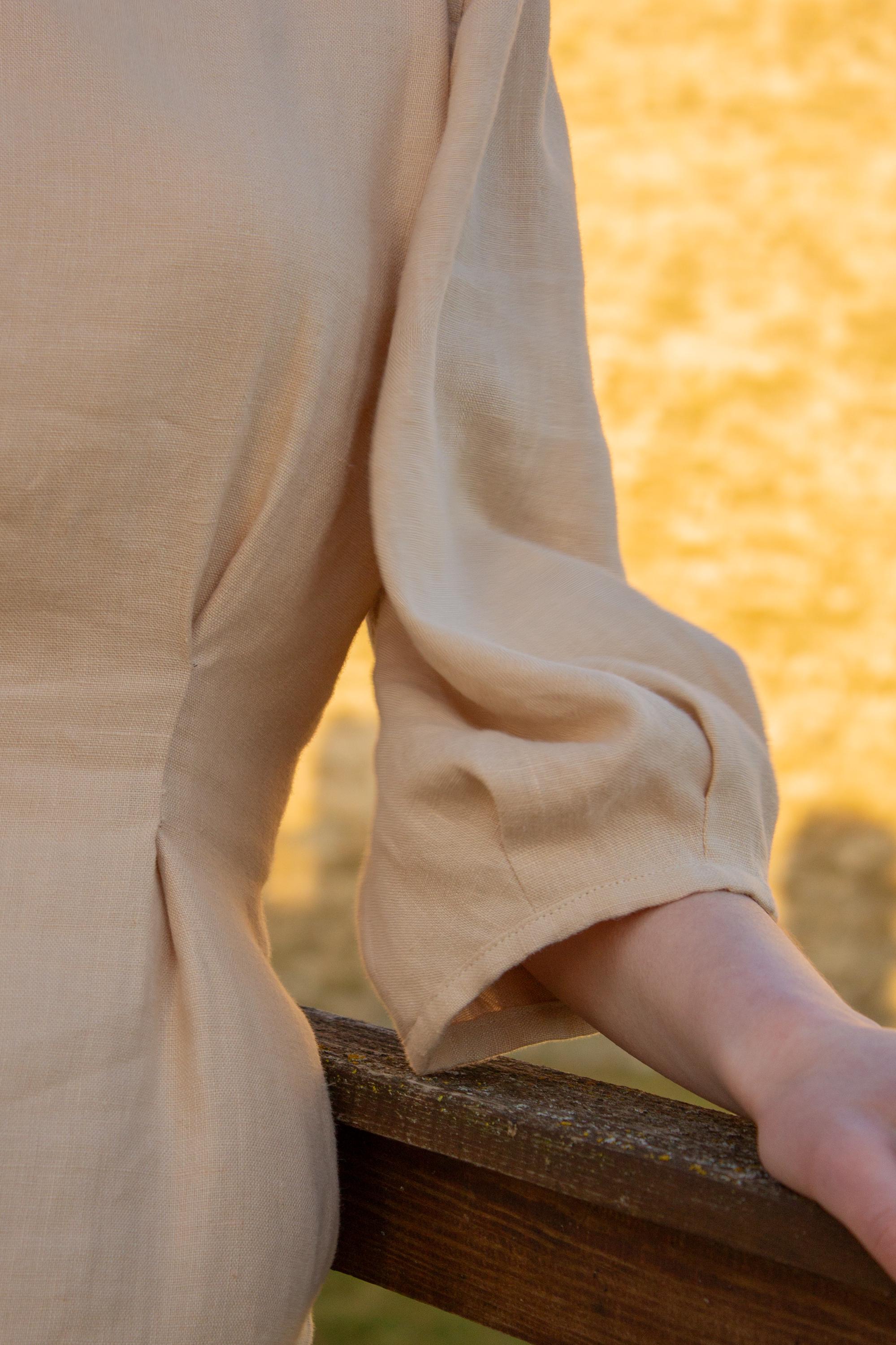 Modest Dress, Linen Midi Dress Women, Cottagecore Peasant Dress ...