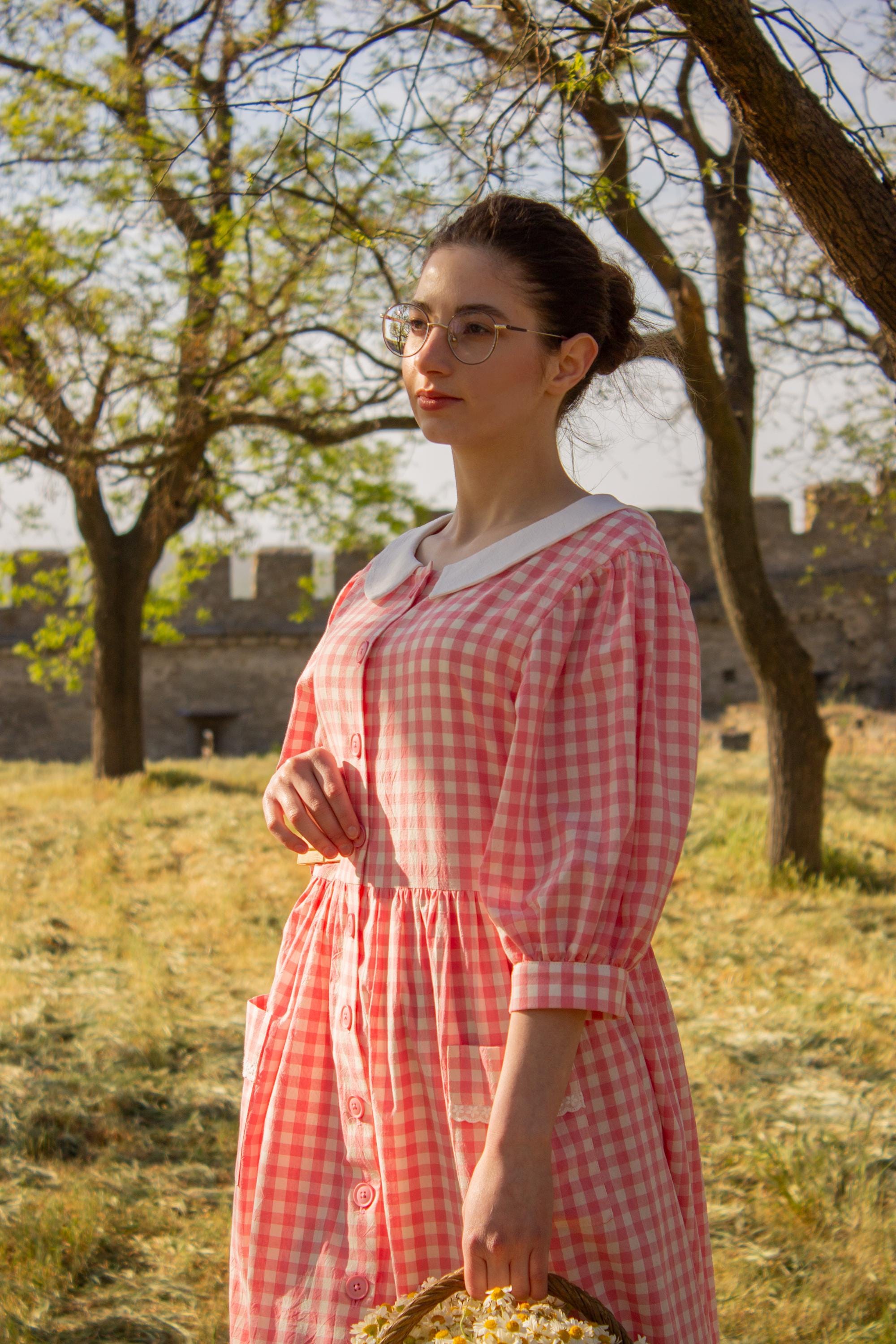 Milkmaid Cottagecore Dress, House Cotton Dress, Modest Cottagecore ...