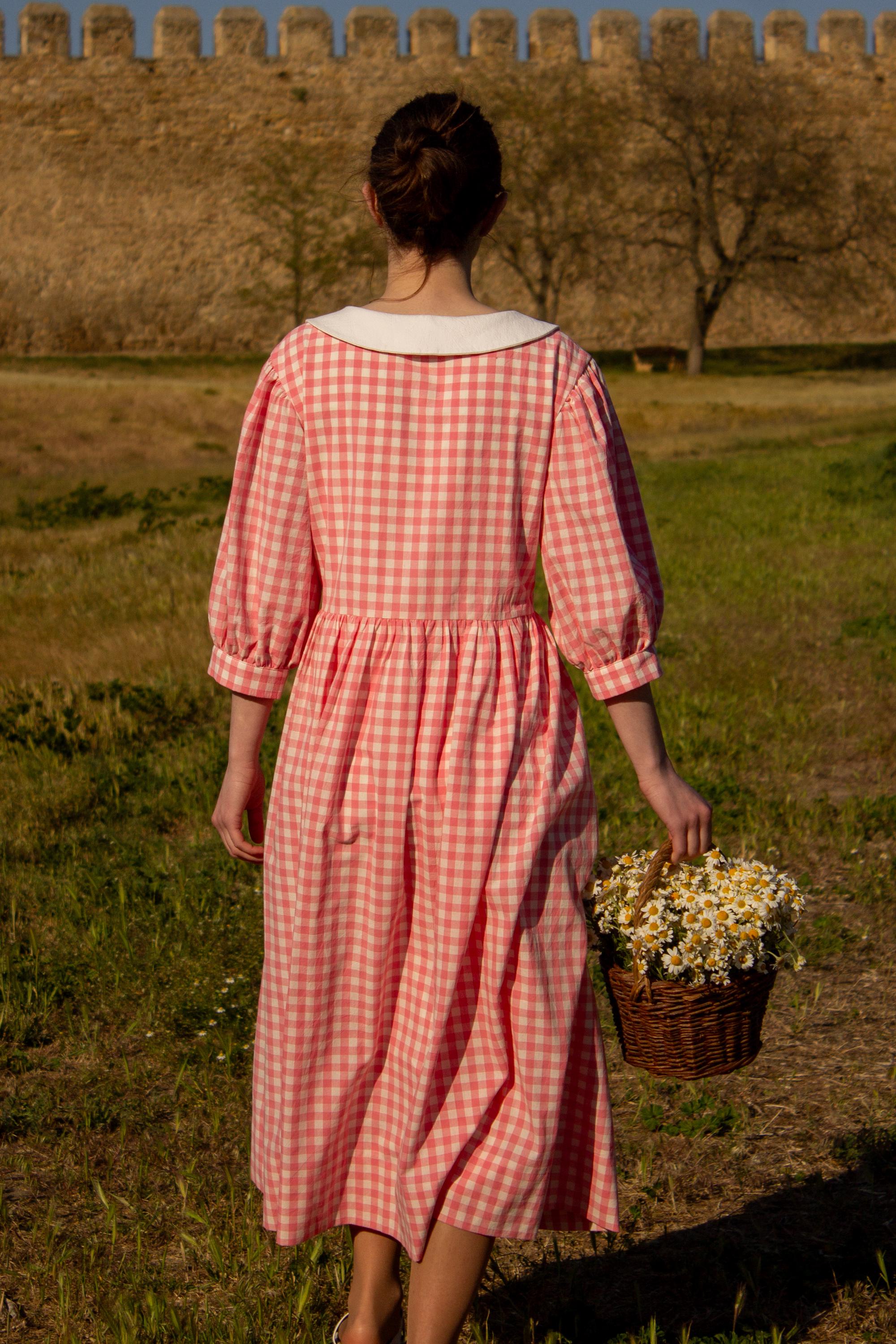 Milkmaid Cottagecore Dress, House Cotton Dress, Modest Cottagecore ...