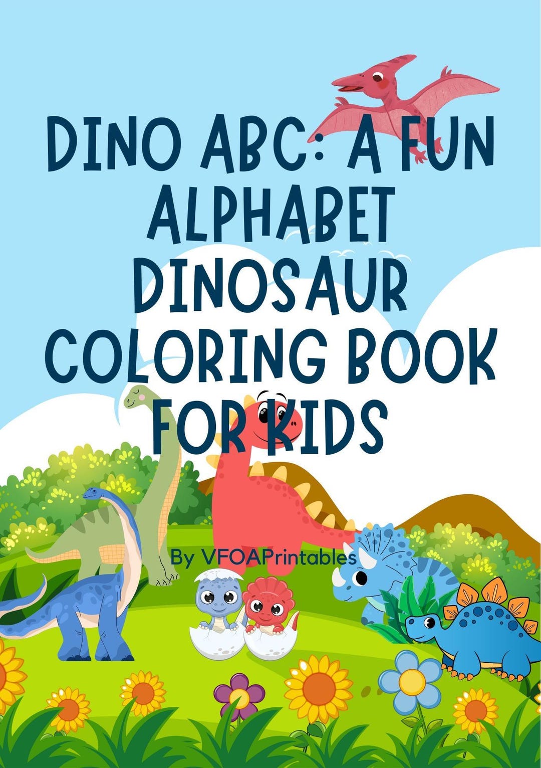 Coloring Book -dinosaur Alphabet A-Z Printable Coloring Pages for Kids ...