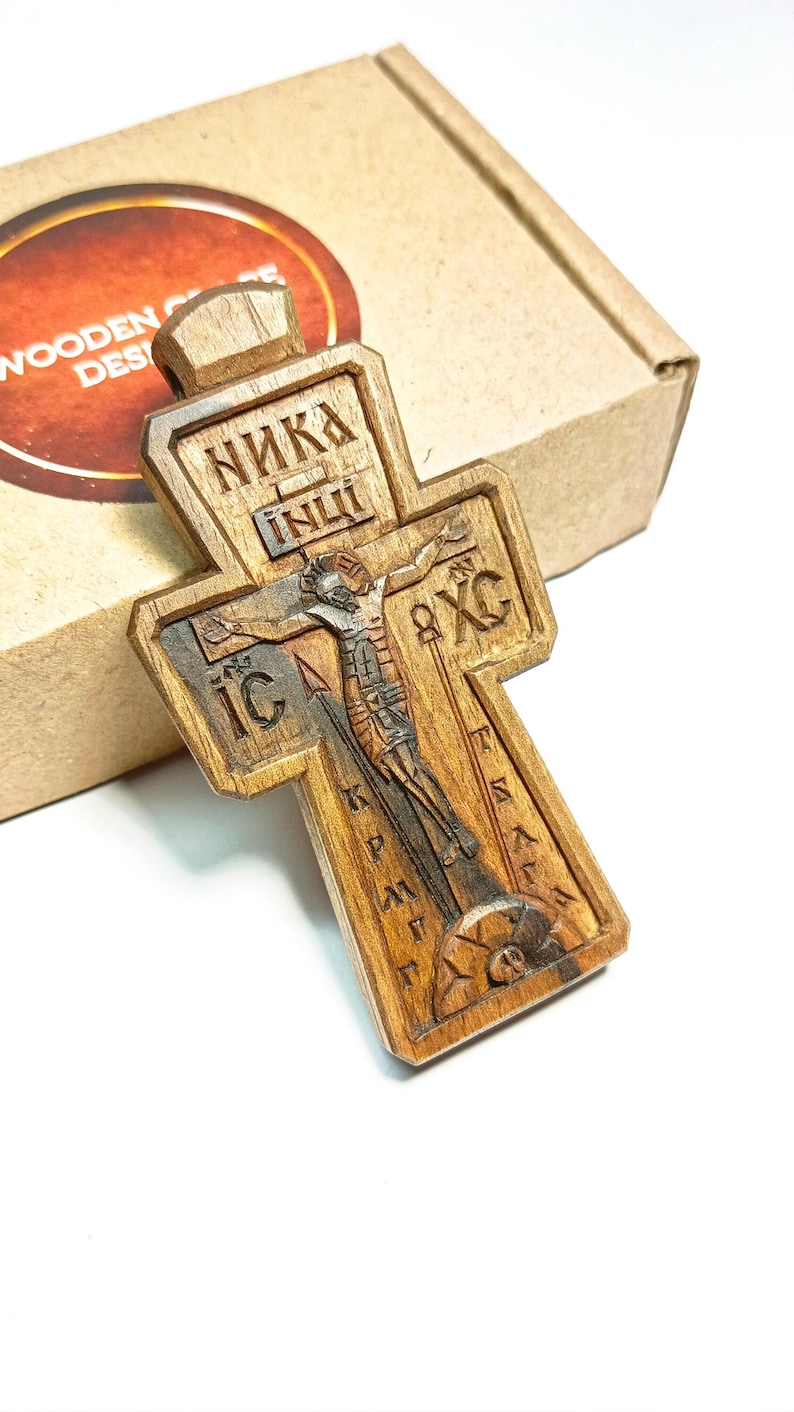 Handmade Walnut Wood Pectoral Cross, Christian Necklace - Etsy