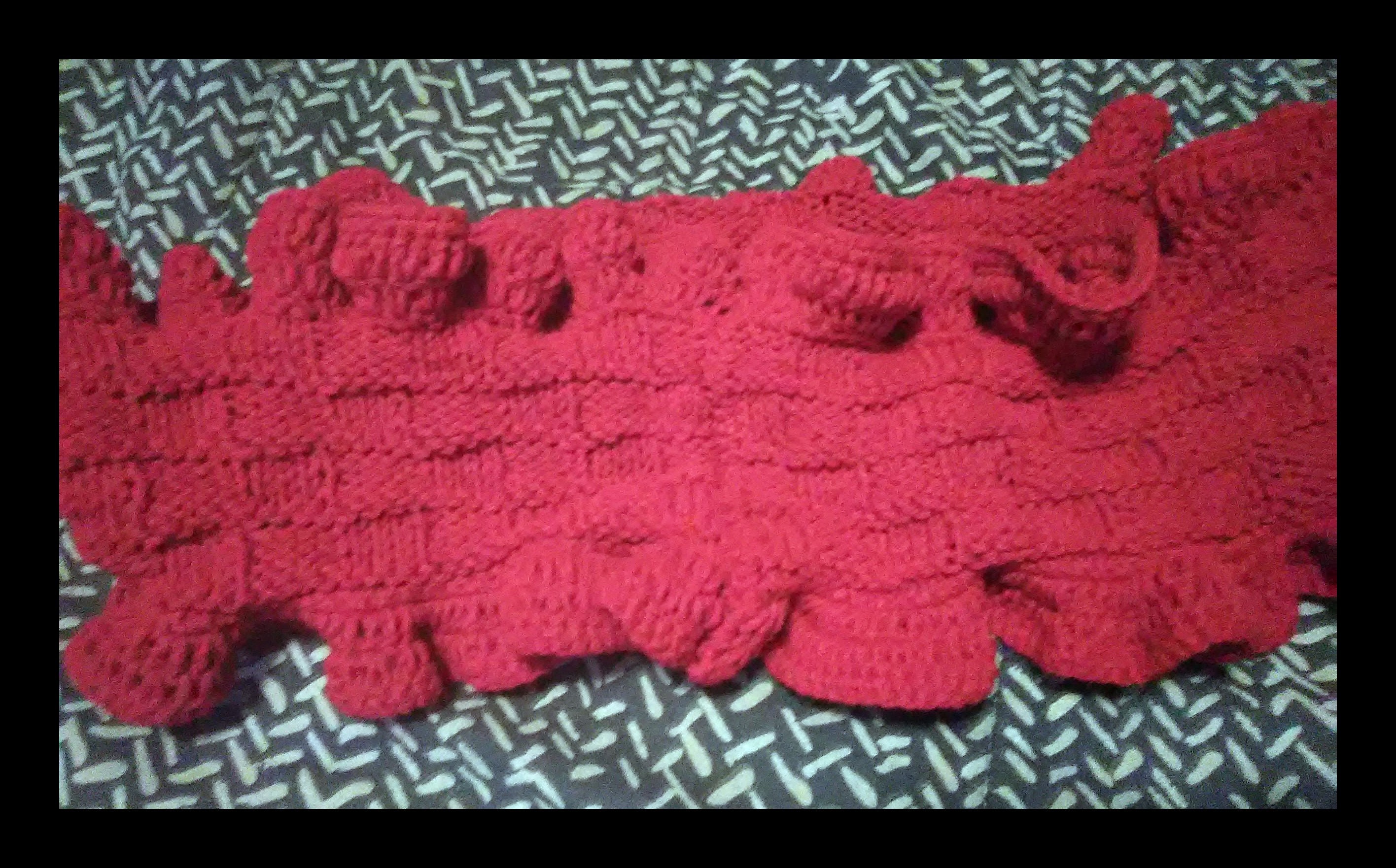 Ribbed Knit Ruffled Edge Cowl, Knitted Ruffle Cowl, Knitted Scarf ...