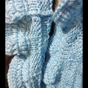 Ribbed Knit Ruffled Edge Cowl, Knitted Ruffle Cowl, Knitted Scarf ...