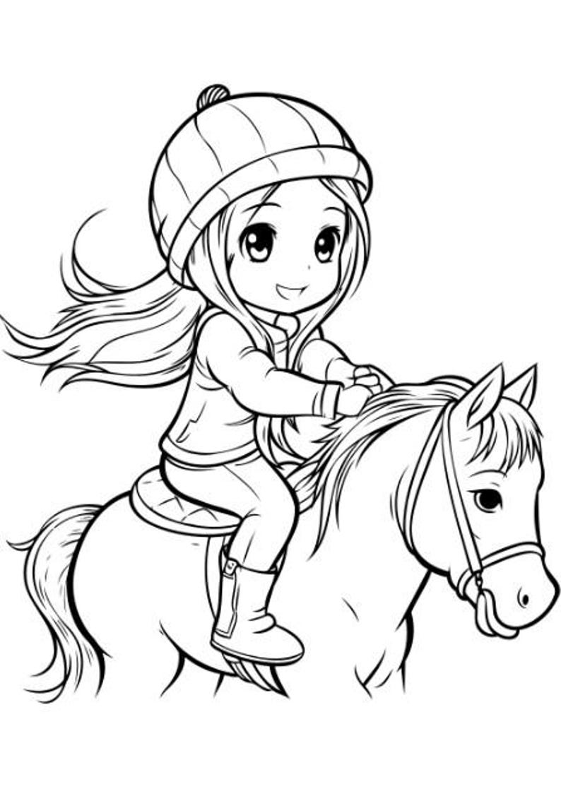 Horses Coloring Page, Kids Activity, Horse Coloring Page, Kids Activity ...