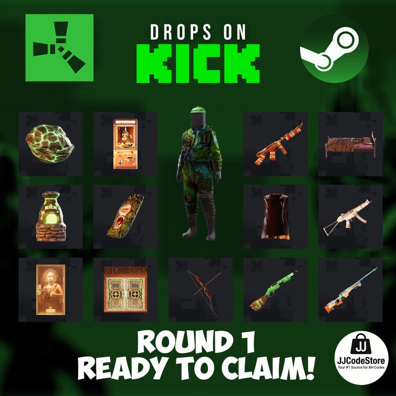 Rust Kick Drops - Round 1 - 14 Items Ready to Claim - Etsy Australia