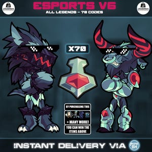 Brawlhalla V6 Color Pack – Full Bundle for All Characters (70 Items) | Instant Delivery - Etsy