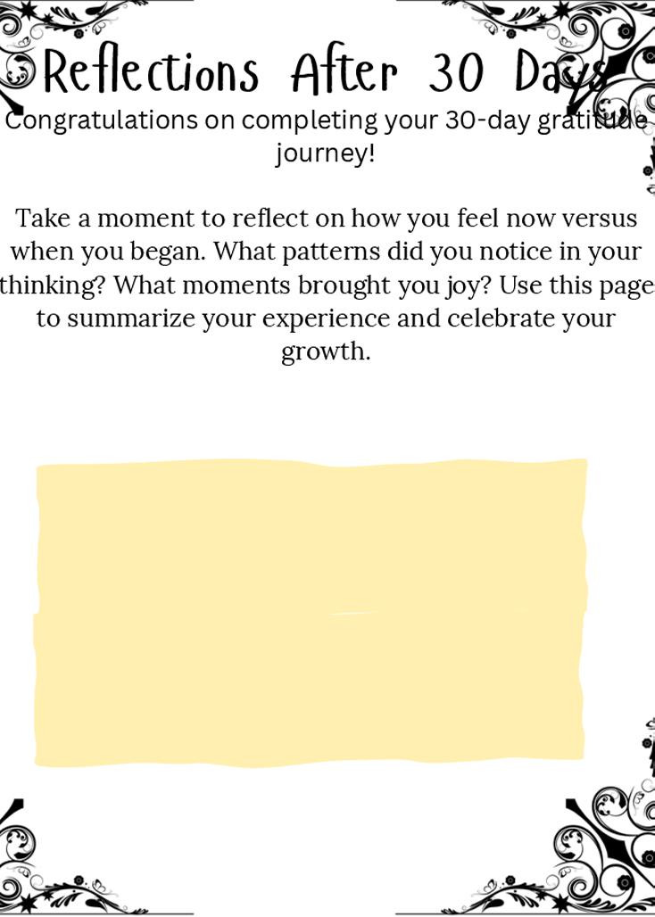 30-day Gratitude Journal Printable | Self Care Journal | A4 PDF | Daily ...