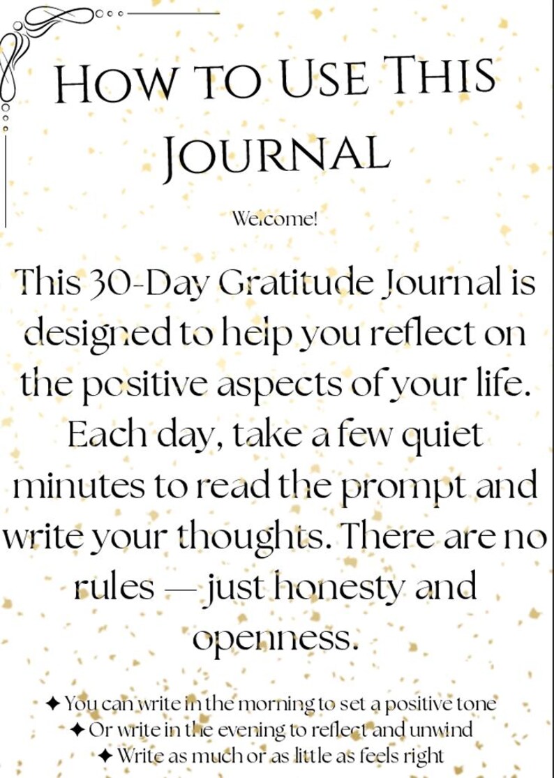 30-day Gratitude Journal Printable | Self Care Journal | A4 PDF | Daily ...