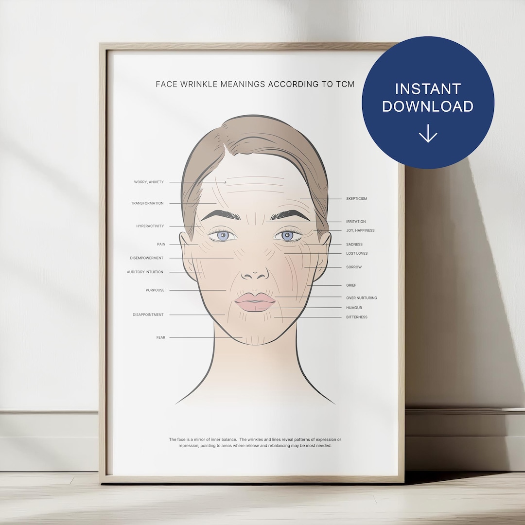 TCM Emotional Map: Common Face Wrinkles & Their Meanings (digital ...