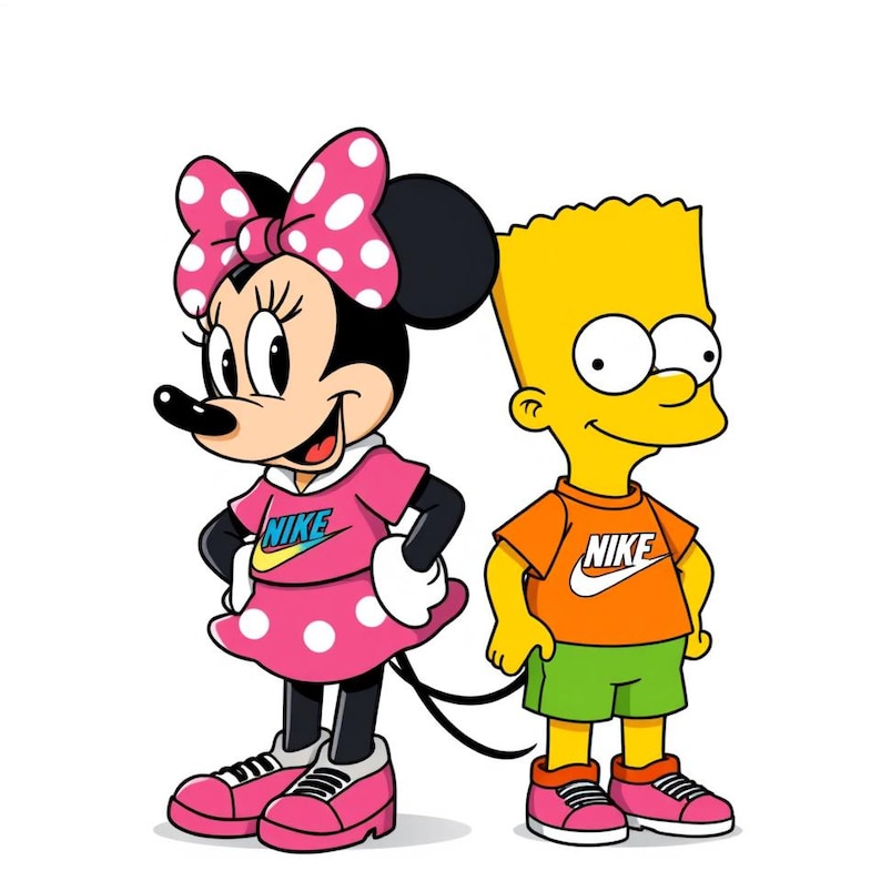 Minnie Mouse Nike Bart Simpson PNG Design Dtf/4k/transfer - Etsy