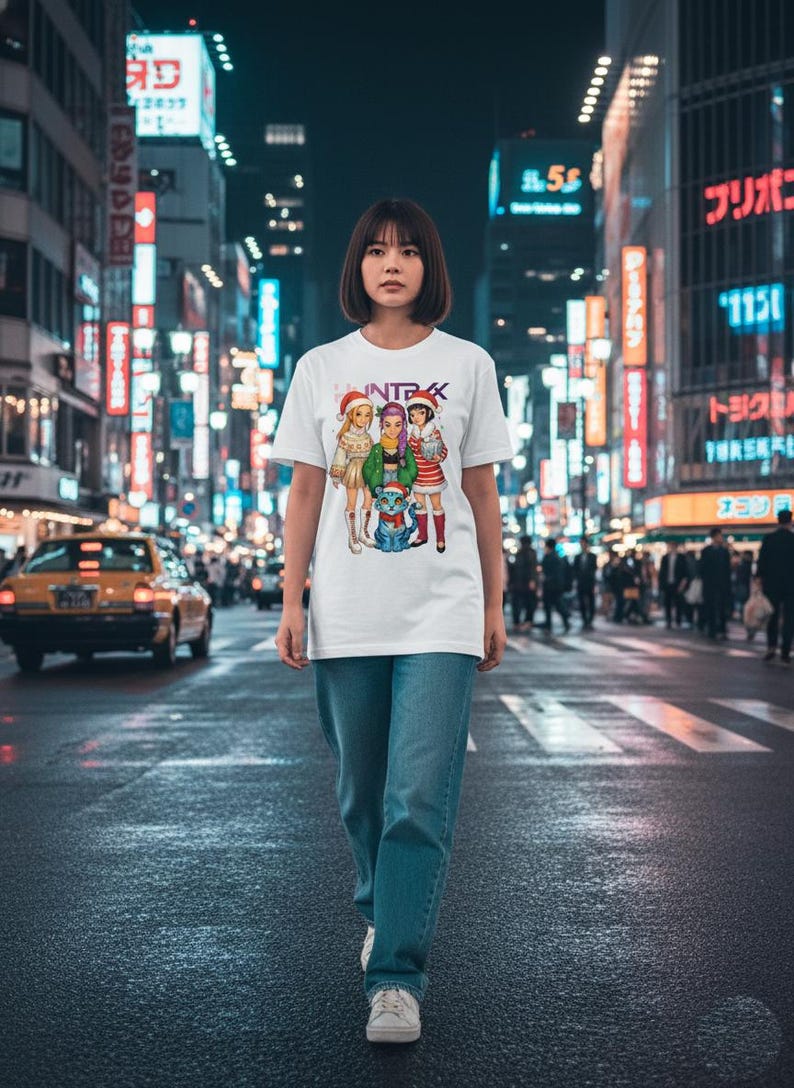 Huntrix Christmas Png , Kpop Demon Hunters, KPOP Gift Christmas, Dtf/sublimation/ Transfer ...