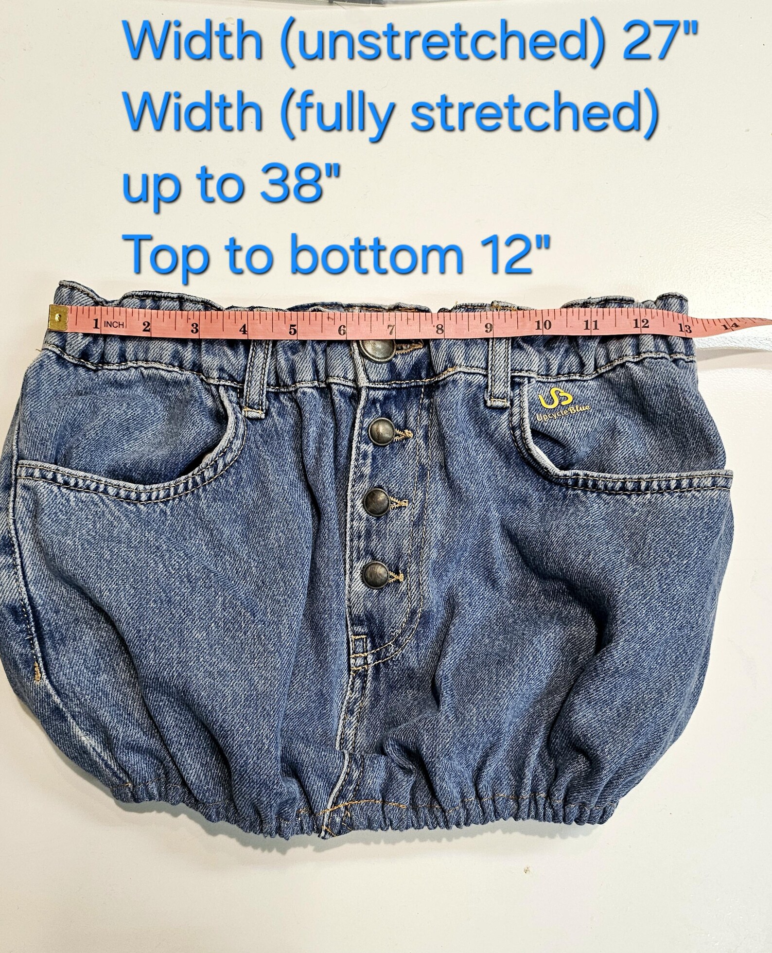 Upcycled Denim Tube Top Recycled Jeans Street Style Sustainable Fashion ...