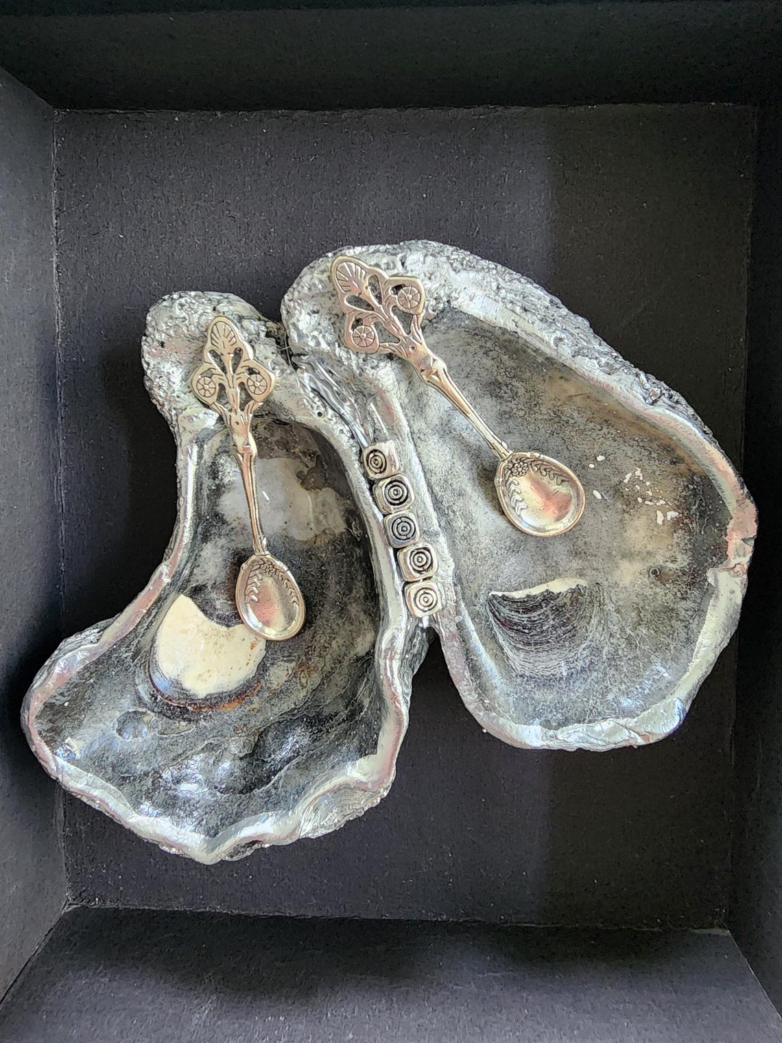 Oyster Shell Salt & Pepper Dishes - Etsy