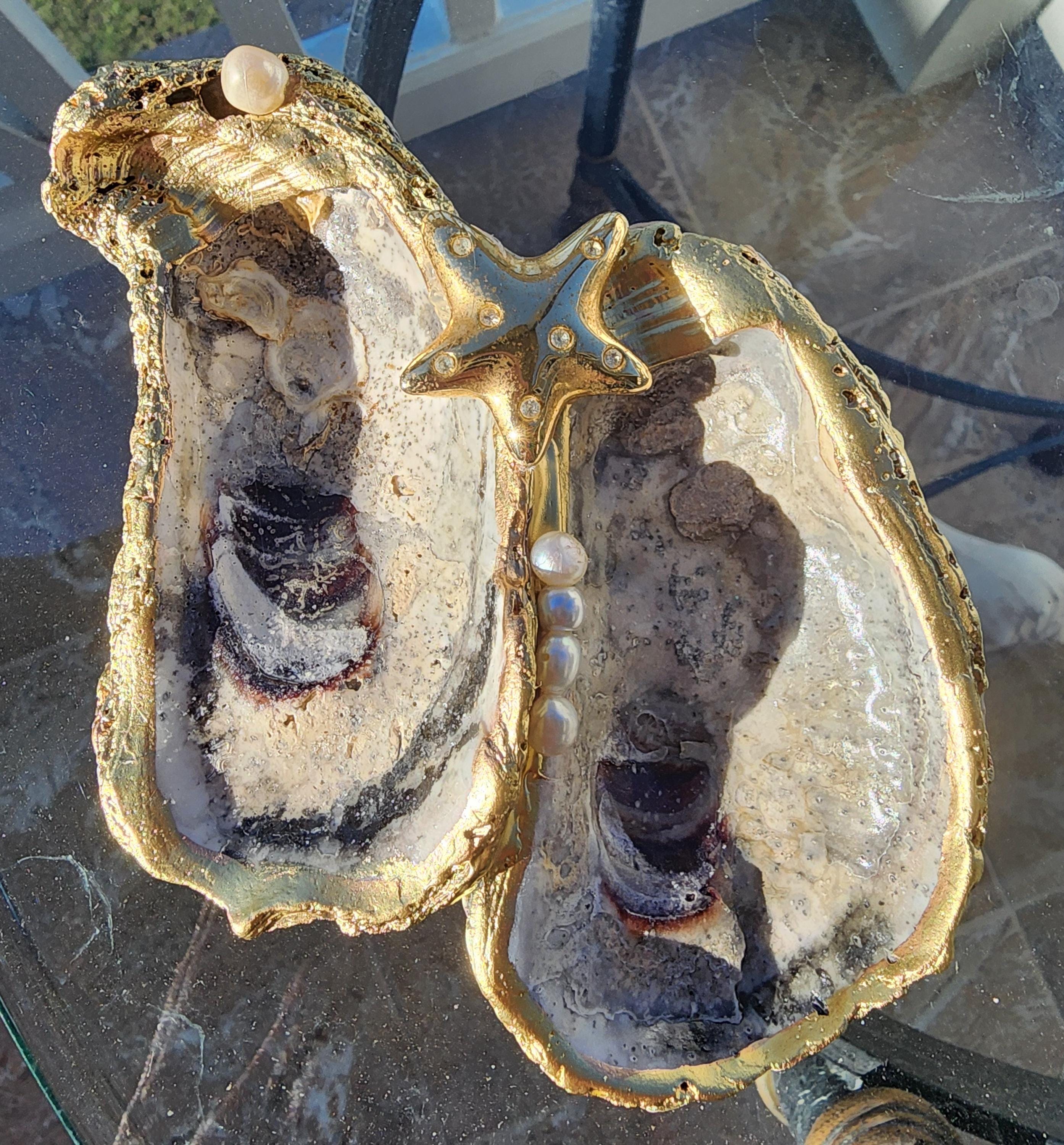 Oyster Shell Salt & Pepper Dishes - Etsy