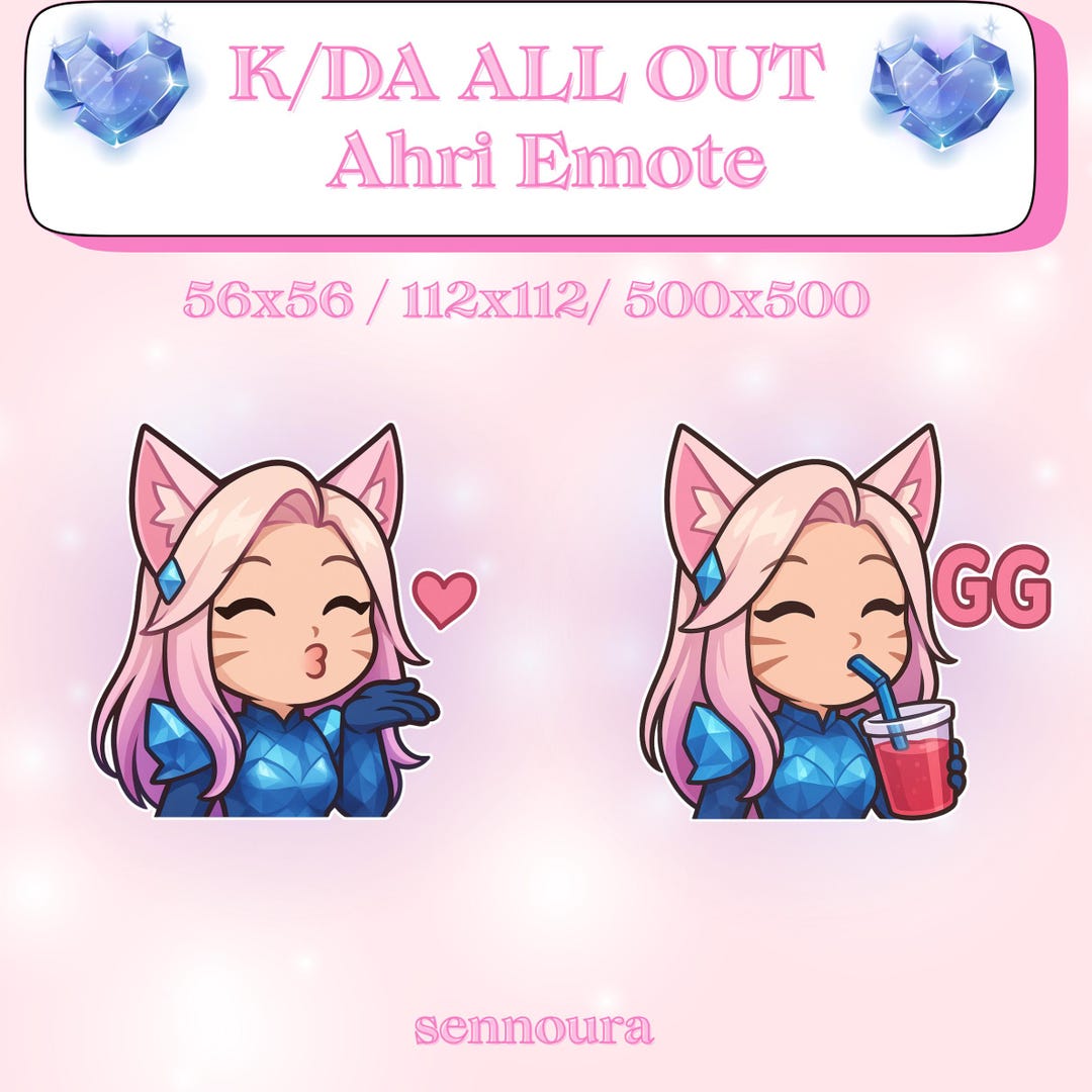 Ahri Emote Pack / League of Legends Emote / KDA All Out Ahri | for ...